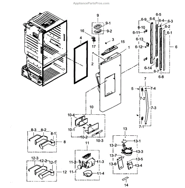 Samsung DA97-12629A Assy Guard-Ref Mid (AP5620412) - AppliancePartsPros.com