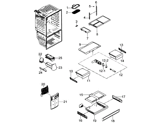 DA97-11772A Refrigerator Evaporator Cover Assembly | Genuine Samsung ...