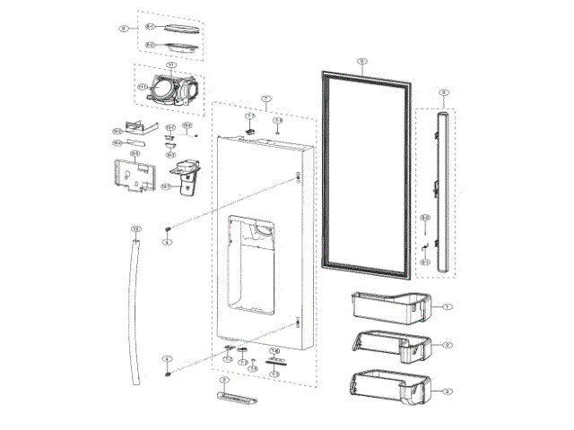 DA97-08519A Refrigerator Dispenser Lever Assembly | Genuine Samsung OEM ...