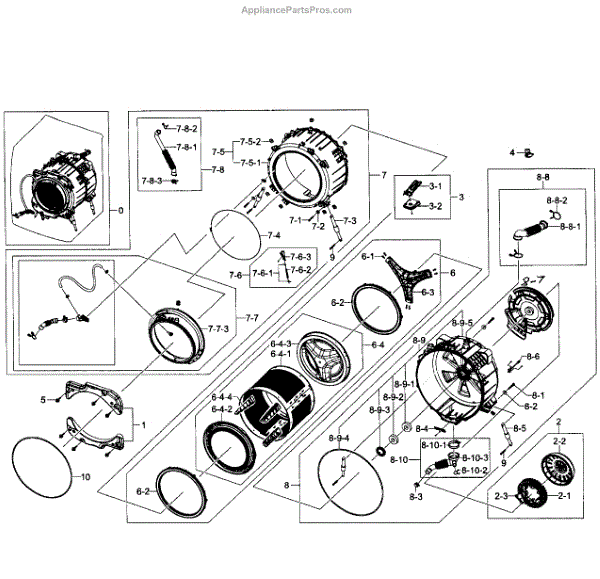 Samsung DC97-16086A Drum Assy (AP5330574) - AppliancePartsPros.com