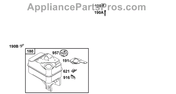 Midwest Engine 694315 Fuel Tank (AP6092110) - AppliancePartsPros.com