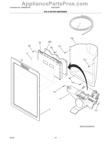 Frigidaire 242100018 Module-Dispenser (AP5952233) - AppliancePartsPros.com