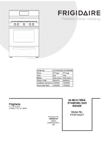 FFGF3054TWA Frigidaire Range Parts & Free Repair Help - AppliancePartsPros