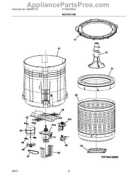 5304511362 Clutch Body | Genuine Frigidaire OEM In Stock