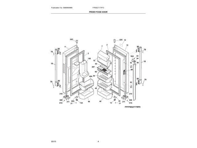 242185652 Refrigerator Door | Genuine Frigidaire OEM In Stock