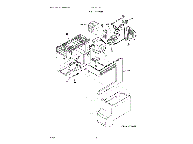 5304504455 Fill Cup (Water Fill Cup) | Genuine Frigidaire OEM In Stock