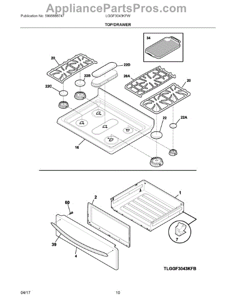 Frigidaire 316499900 Griddle (AP4322427) - AppliancePartsPros.com