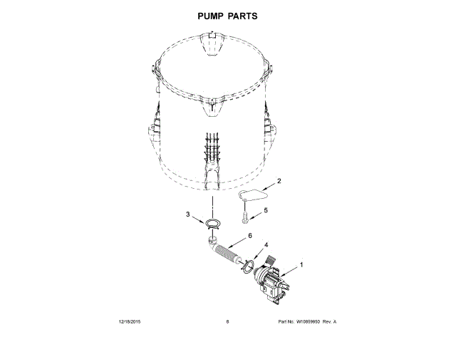 WPW10581874 Drain Pump | Genuine Whirlpool OEM In Stock