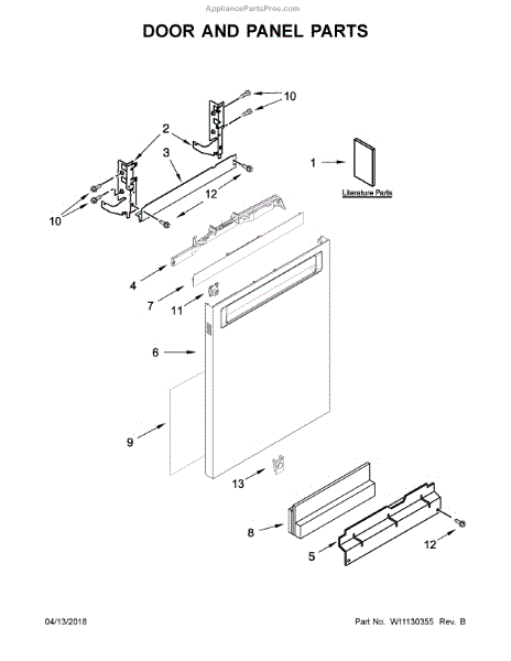 Whirlpool W11662067 Cover (AP7211139) - AppliancePartsPros.com