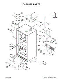 JFFCC72EFP02 Jenn-Air Bottom-Mount Refrigerator Parts & Free Repair ...