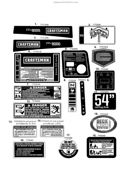 Mtd 777S34190 Label-Warning/safety (AP6139311) - AppliancePartsPros.com
