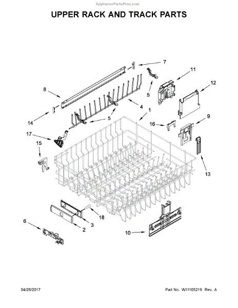 W10712395 Upper Dishwasher Dishrack Adjuster Kit | Genuine Whirlpool ...