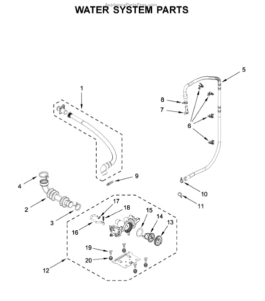 W11458345 Pump-Water | Genuine Whirlpool OEM In Stock