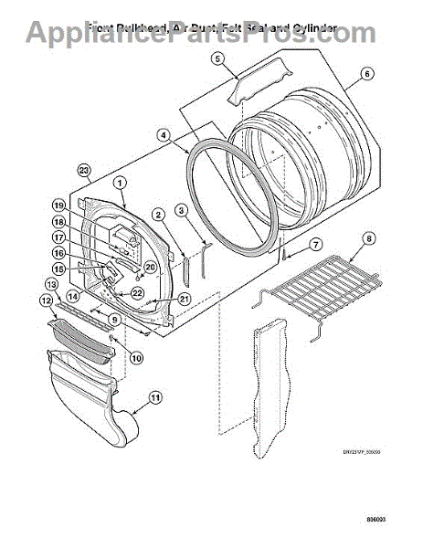 D515533P Front Bulkhead Assembly (Metallic/Light Gray Service Pack ...