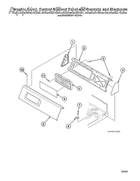 204074P Assy,Cntrl & Ovrly H4 Std Blu | Genuine Speedqueen OEM In Stock