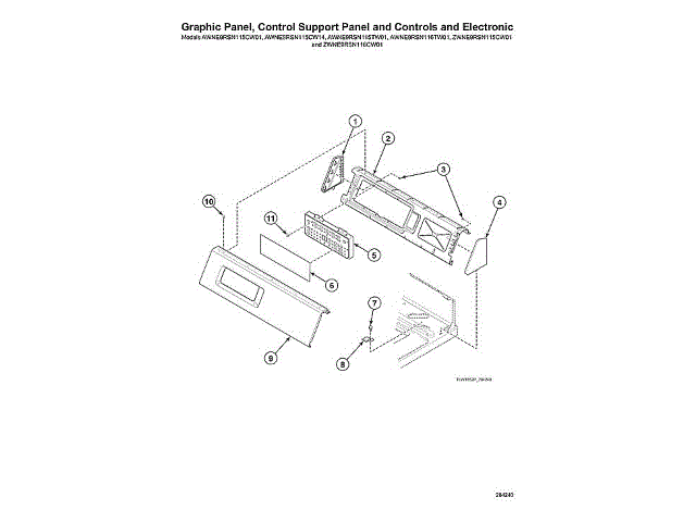 204074P Assy,Cntrl & Ovrly H4 Std Blu | Genuine Speedqueen OEM In Stock