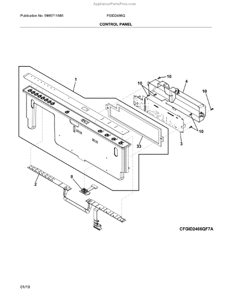 5304520552 Control Panel | Genuine Frigidaire OEM In Stock