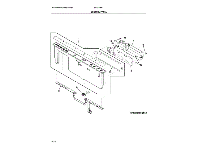 5304520584 Console Assembly | Genuine Frigidaire OEM In Stock