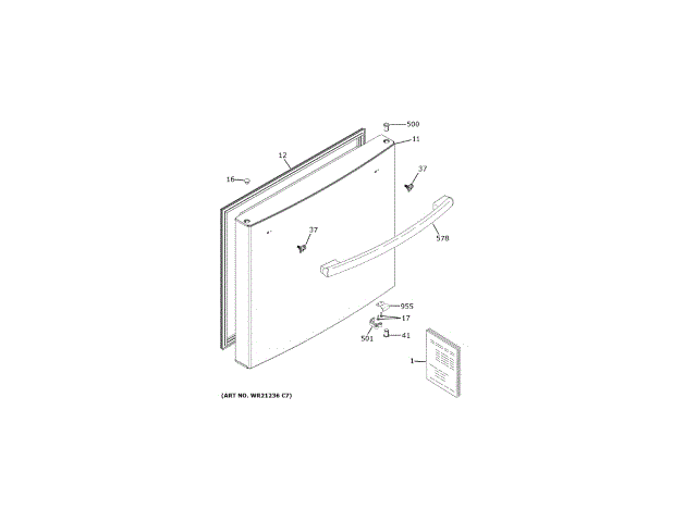 WR01X39781 Fastener Handle Asm | Genuine Ge OEM In Stock