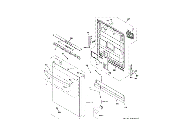 WD12X33954 Console Bracket (Control Panel Support) | Genuine Ge OEM In ...