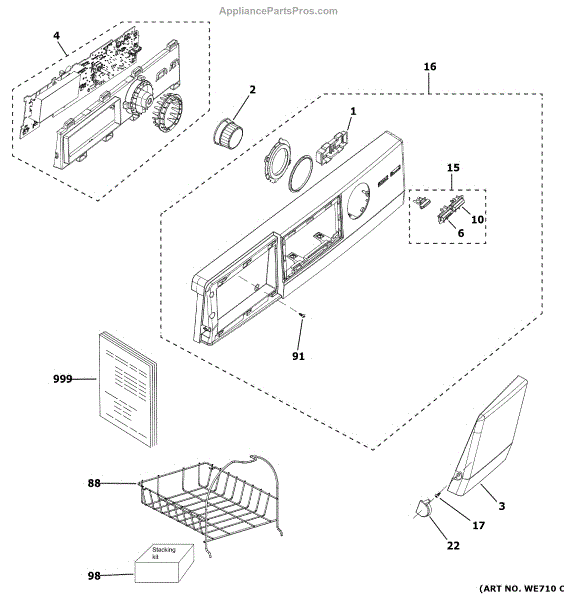 GFA24KITL 24" Frontload Stacking Kit | Genuine Ge OEM In Stock