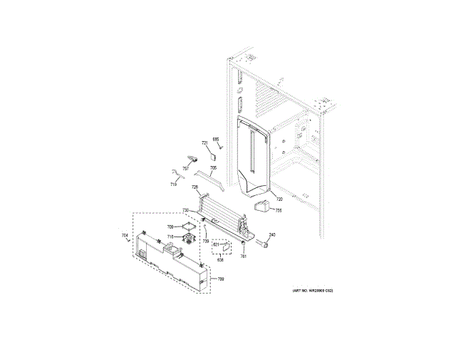 WR17X34327 Refrigerator Evaporator Cover | Genuine Ge OEM In Stock
