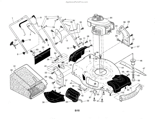 587199603 Painted Blade With Notches | Genuine Husqvarna OEM In Stock