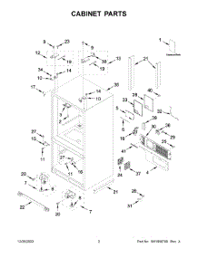 KRFC704FPS06 KitchenAid Bottom-Mount Refrigerator Parts & Free Repair ...