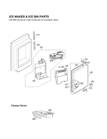 LFXS26596S/04 LG Bottom-Mount Refrigerator Parts & Free Repair Help ...
