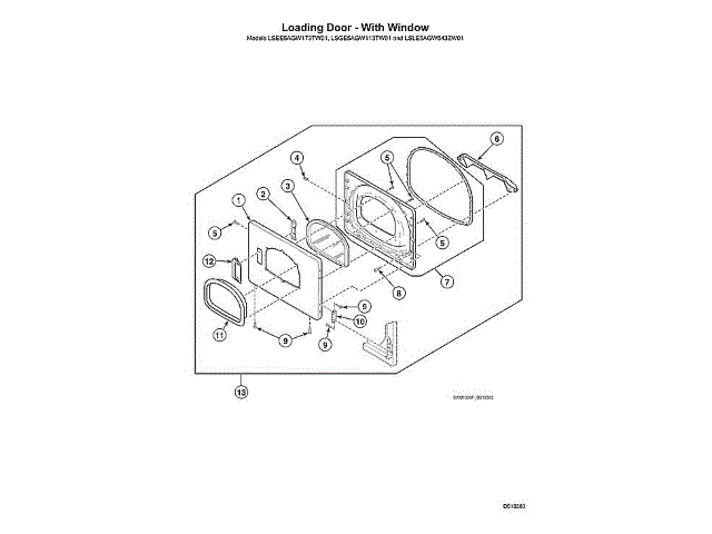 D516509 Assy Door Liner & Seal- Galv Window | Genuine Speedqueen OEM In ...