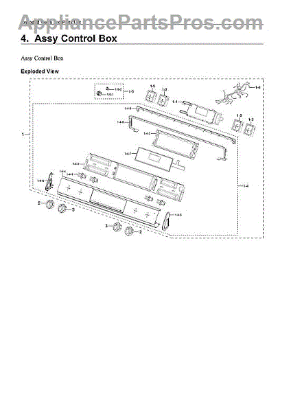 DG94-03574A Electric Range Control Panel Assembly | Genuine Samsung OEM ...