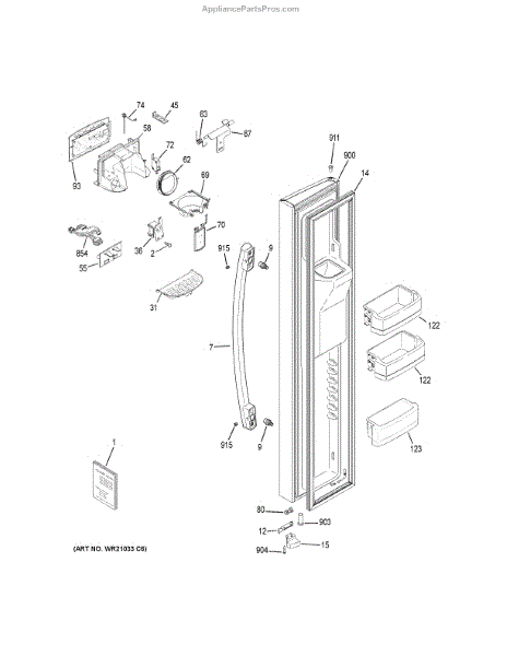 WR55X36045 Interface Dispenser Assembly (Stainless Steel) | Genuine Ge ...