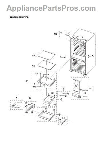 DA97-22407A Bottom-Mount Refrigerator Case Filter Assembly | Genuine ...