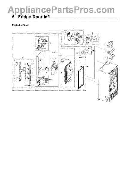 DA97-19305A Bottom-Mount Refrigerator Dispenser Cover Assembly ...