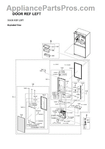 DA97-21261E Water Filter Assembly Case For Bottom-Mount Refrigerator ...
