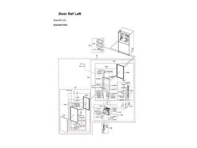 DA97-20041B Left Low Hinge Assembly For Bottom-Mount Refrigerator ...