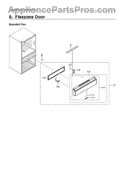 DA97-17302B Refrigerator Control Cover Assembly With Half Mirror ...
