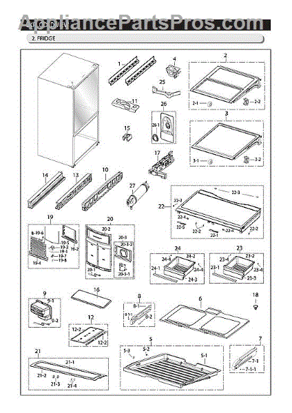 DA97-12942A Refrigerator Water Dispenser Cover Assembly | Genuine ...