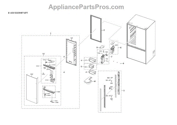 DA97-20989A Refrigerator Left Door Bin Assembly | Genuine Samsung OEM ...