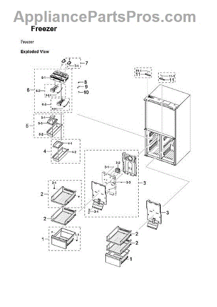 Samsung DA97-21799A Refrigerator Shelf Slide Assembly (AP7022656 ...