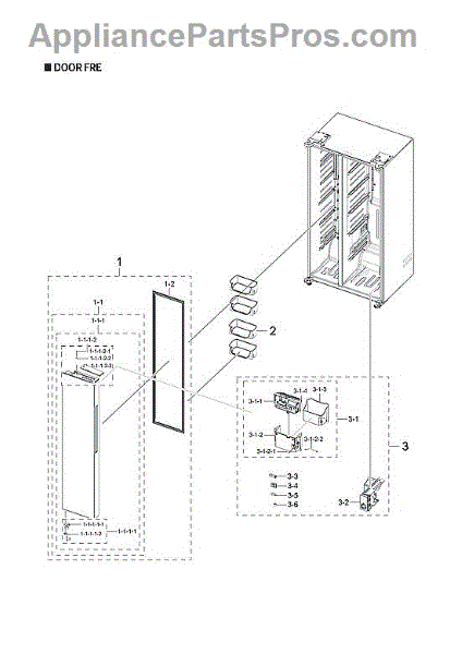 DA97-21787A Side-By-Side Refrigerator Ice Case Assembly | Genuine ...