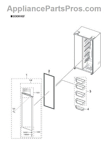 DA61-07526A Low Position Door Stopper For Side-By-Side Refrigerators ...