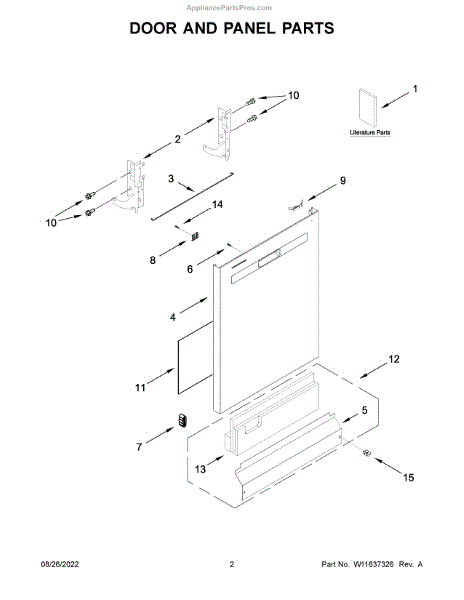 W10827631 Panel (Blk) | Genuine Whirlpool OEM In Stock