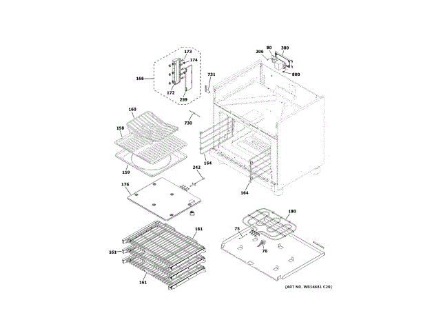 WB48K10037 Rack Oven Slide Asm | Genuine GE OEM In Stock