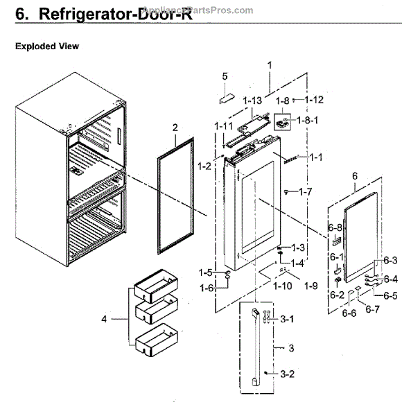Samsung DA63-08937A Guard-Ref RIGHT;RF8000M,SAN,T3.0,NTR,F-H (AP6241358 ...