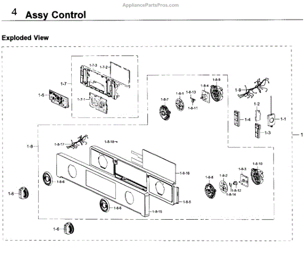 Samsung DG94-01617A Assy Control PANEL;NV51K7770DS,WALL Oven (AP6245165 ...