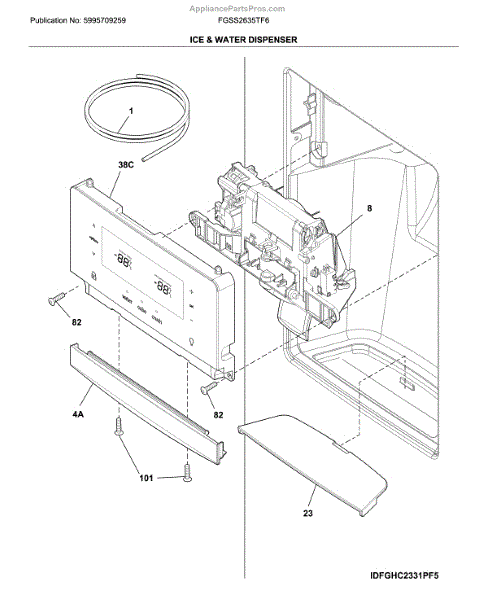 Frigidaire 242270107 Dispenser Module (AP6333425) - AppliancePartsPros.com