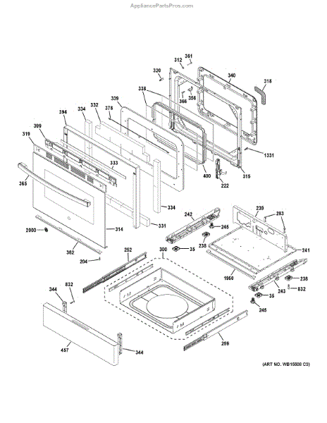 GE WB56X30064 Glass Oven Door Asm (AP6328044) - AppliancePartsPros.com