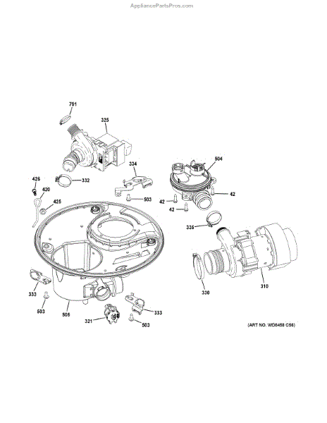 GE WD19X24829 Drain Pump Kit (AP6802078) - AppliancePartsPros.com