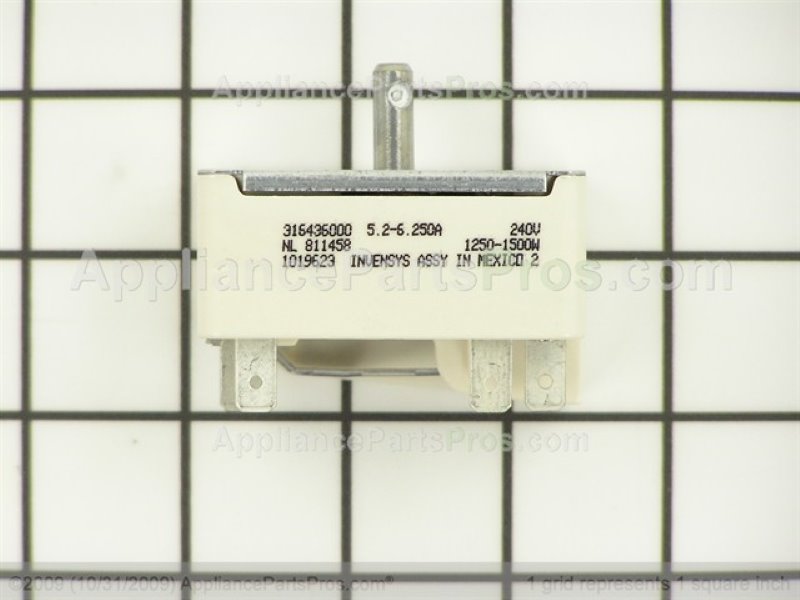 316436000 Small Surface Element Switch | Genuine Frigidaire OEM In Stock